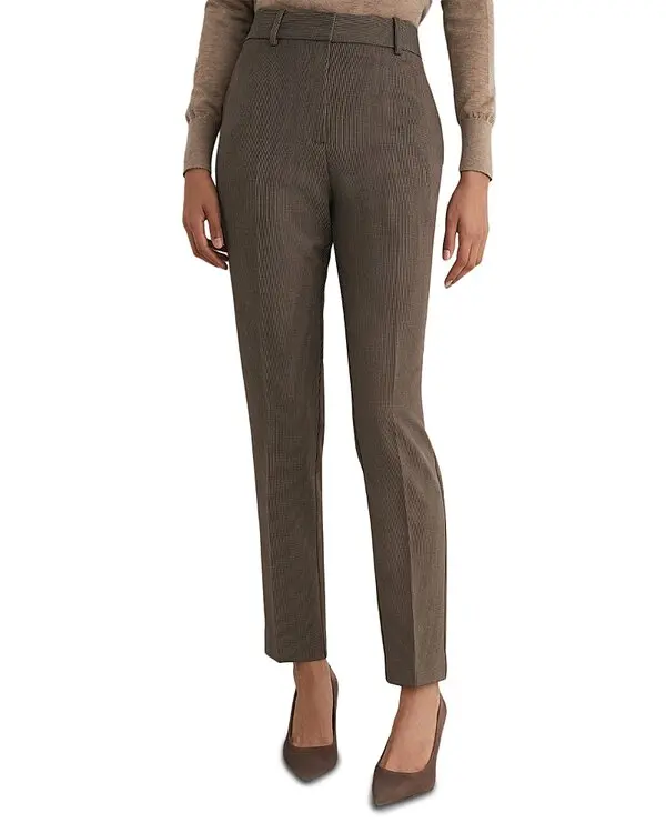 REISS Gabi Slim Creased Pants - Black/neutral