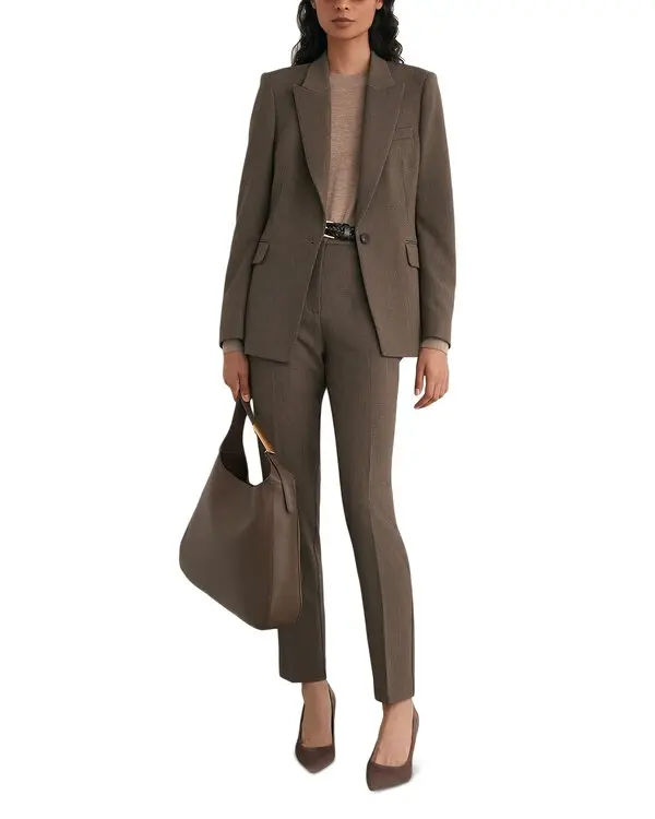 REISS Gabi Slim Creased Pants