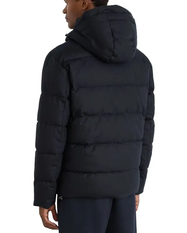 REISS Fergus Wool Hooded Puffer Jacket