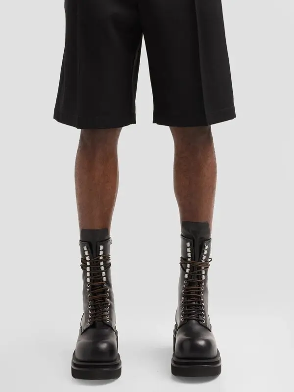 Rick Owens Tower Lace-up Bogun Boots