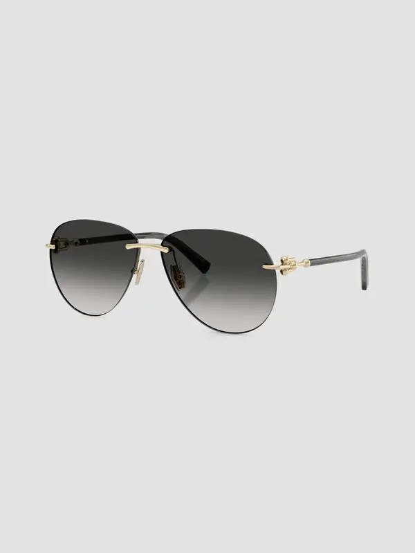 Tiffany & Co. 59mm Aviator Sunglasses - Gold