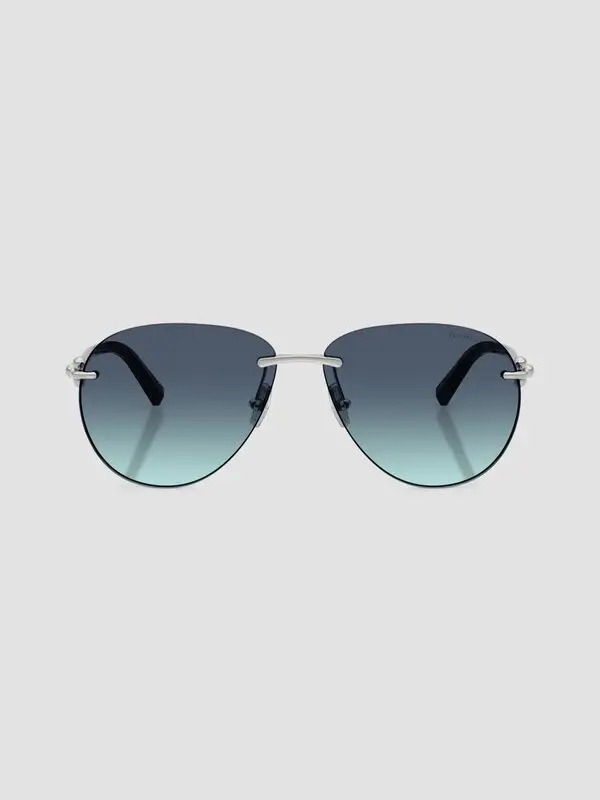 Tiffany & Co. 59mm Aviator Sunglasses - Silver