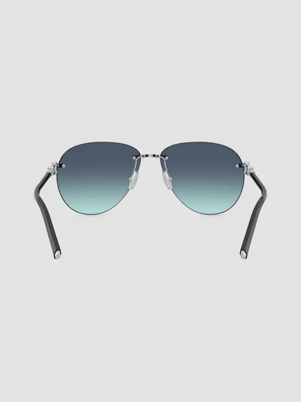 Tiffany & Co. 59mm Aviator Sunglasses - Silver