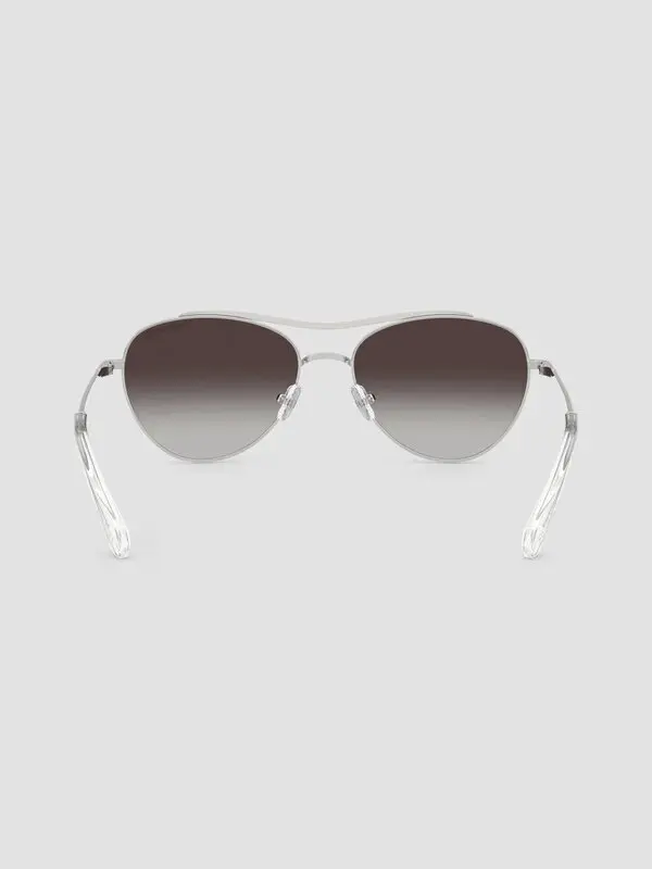 SWAROVSKI 56mm Crystal-embellished Aviator Sunglasses - Silver