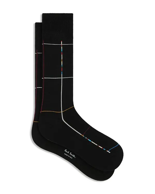 Paul Smith Signature Check Cotton Blend Socks