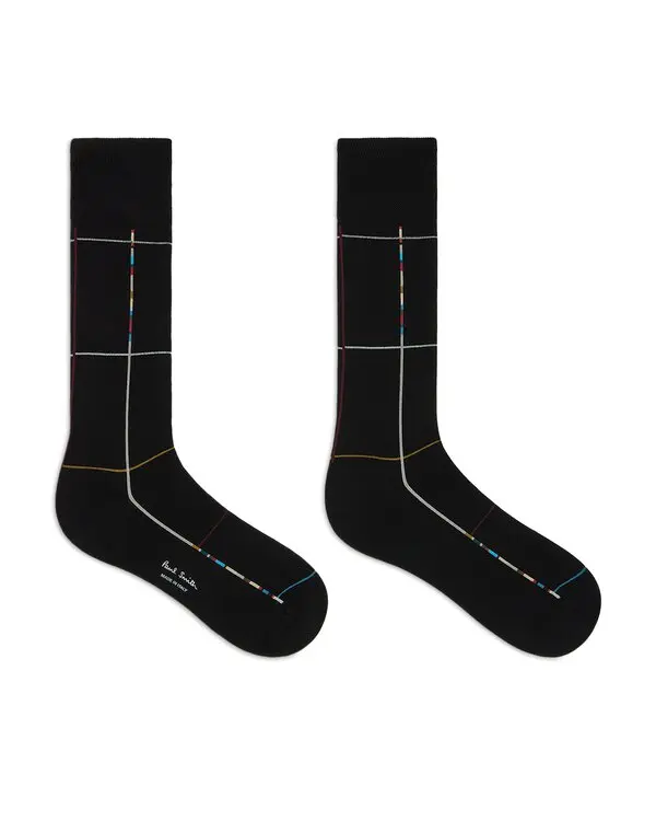Paul Smith Signature Check Cotton Blend Socks