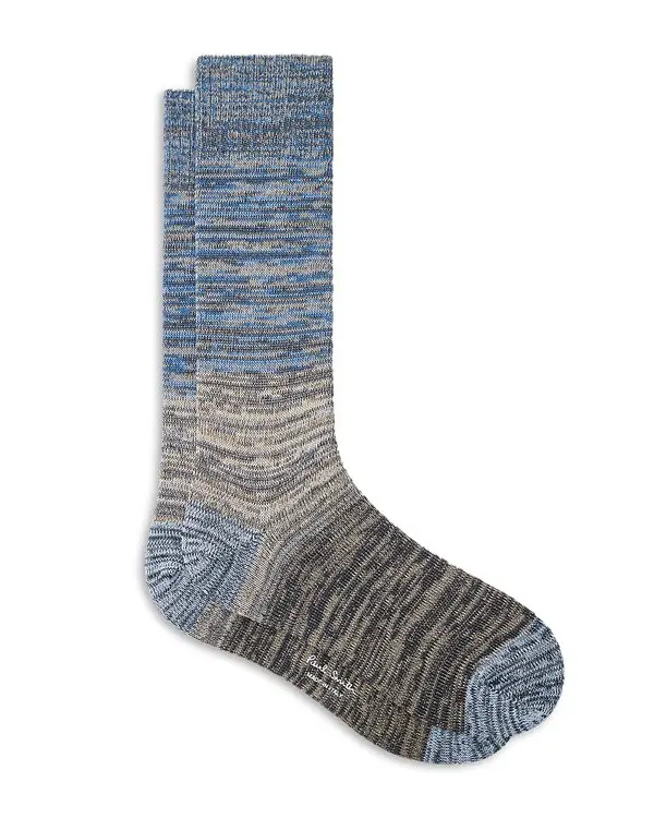 Paul Smith Mouline Cotton Stretch Socks - Grey