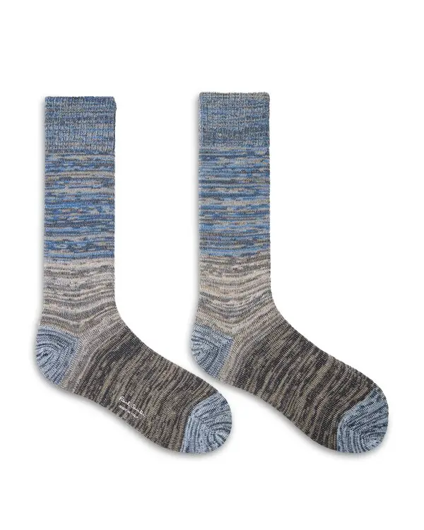Paul Smith Mouline Cotton Stretch Socks - Grey
