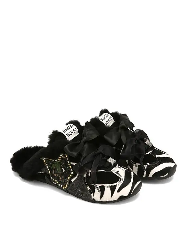 NAKED WOLFE Adorn Mule - Zebra