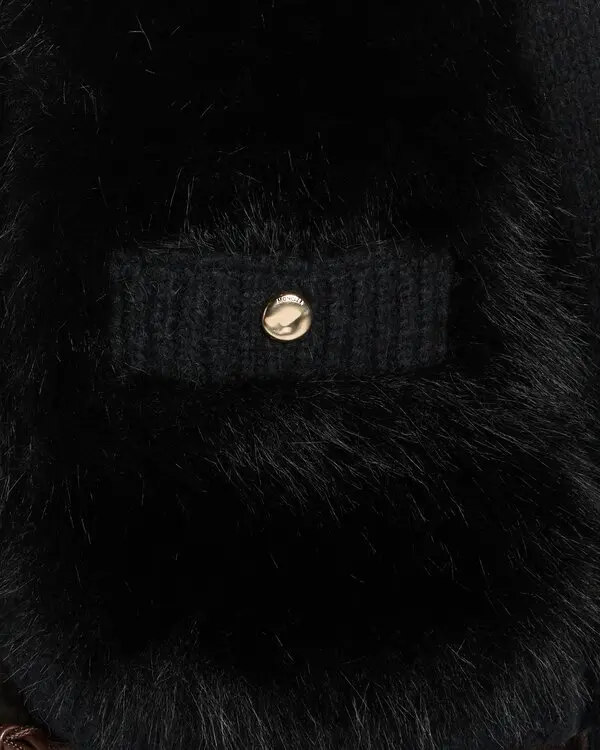 Moncler Puffer Back Mixed Media Cardigan