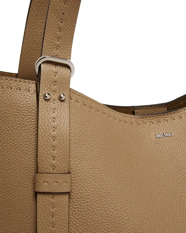 Max Mara Archetipo Tumbled Calfskin Trapezoid Tote