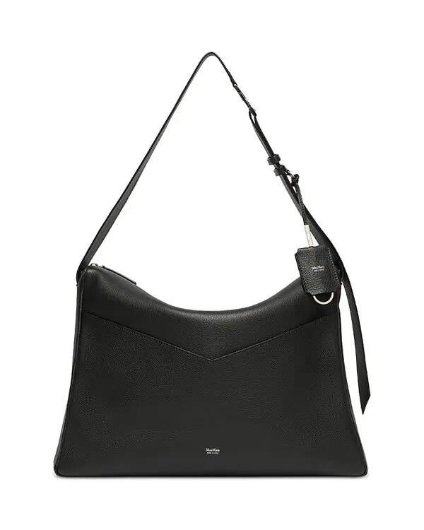 Max Mara Large Leather Shoulder Bag - Black
