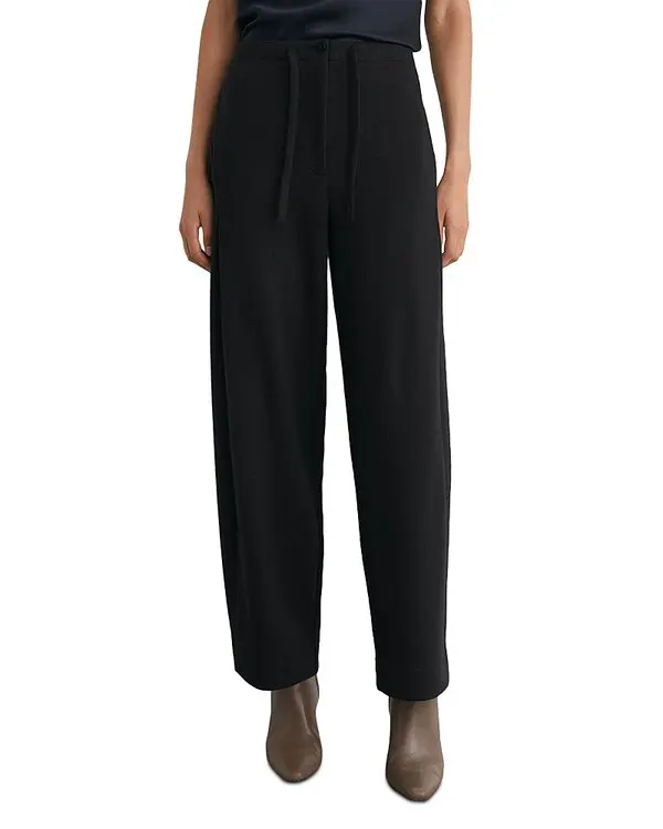 REISS Leoni Cotton Blend Barrel-leg Pants
