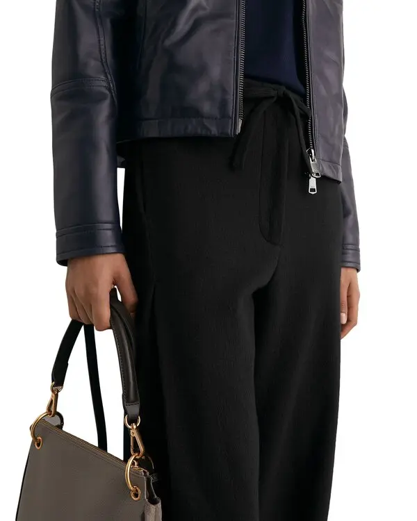 REISS Leoni Cotton Blend Barrel-leg Pants