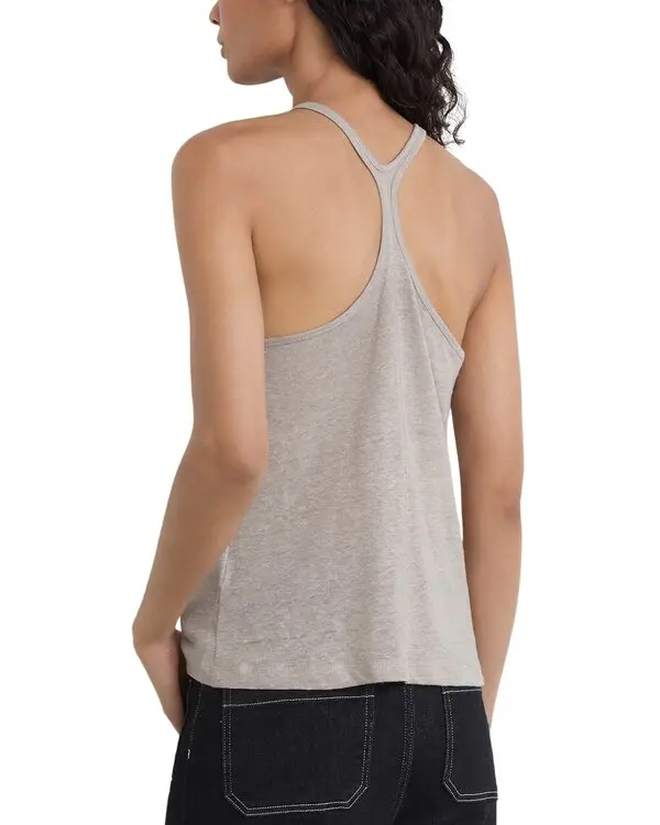 REISS Lidie Linen Scoop Neck Tank Top
