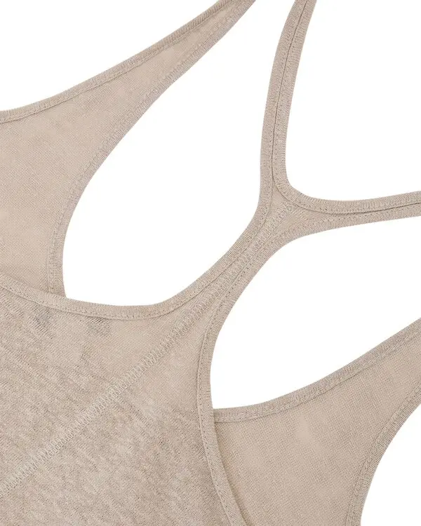 REISS Lidie Linen Scoop Neck Tank Top