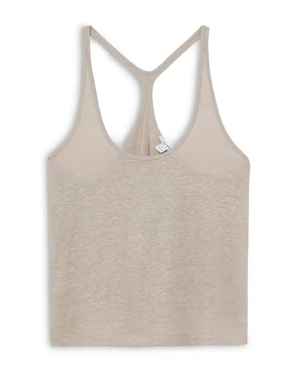 REISS Lidie Linen Scoop Neck Tank Top