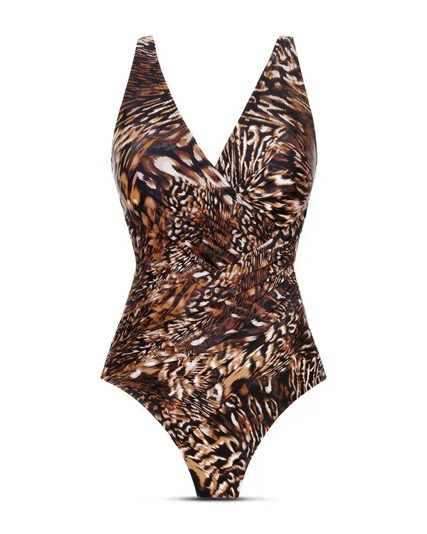 Miraclesuit Cat Call Oceanus Draped One Piece Swimsuit