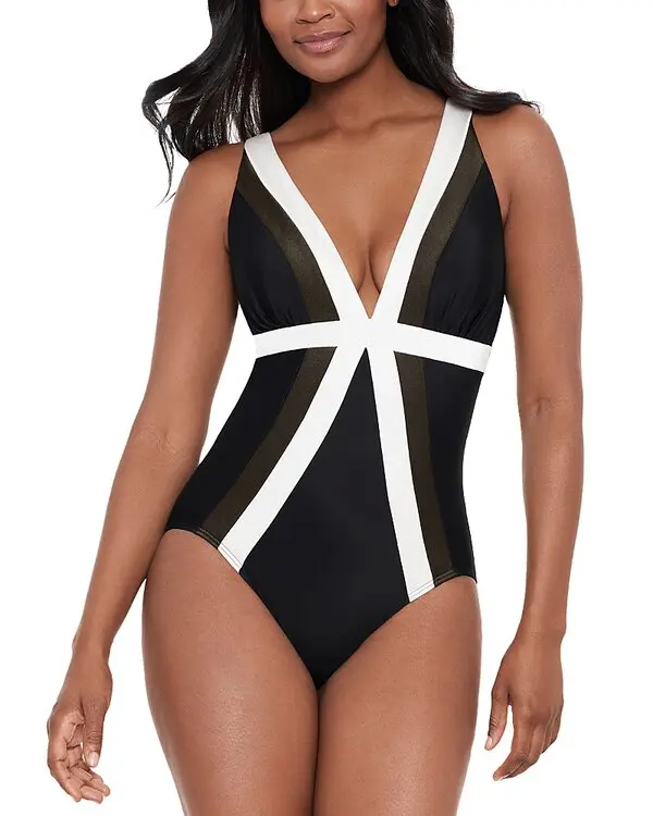 Miraclesuit Spectra Trilogy Striped One Piece Swimsuit - Palma