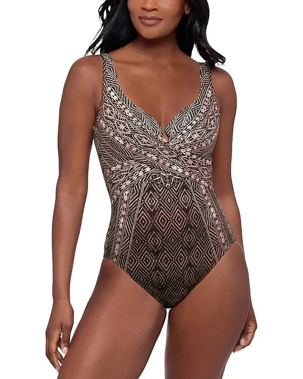 Miraclesuit Lavrian Crisscross Escape One Piece Swimsuit