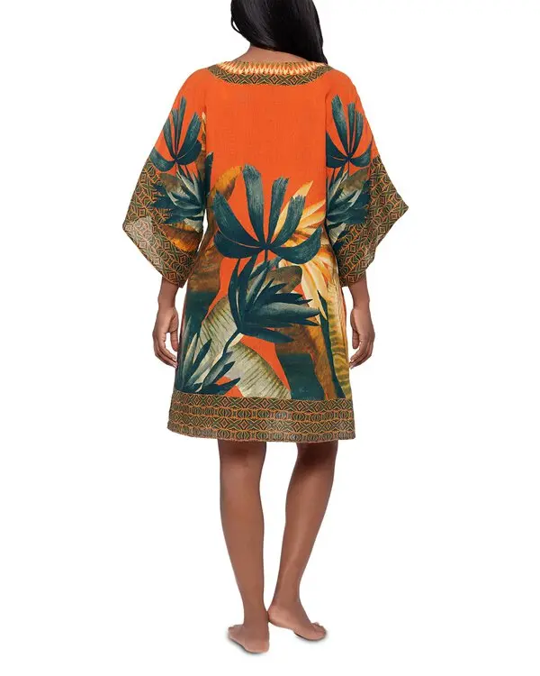 Miraclesuit Tropical Sole Linen Tunic Swim Cover-up