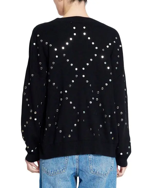 Central Park West Felix Long Studded Cardigan