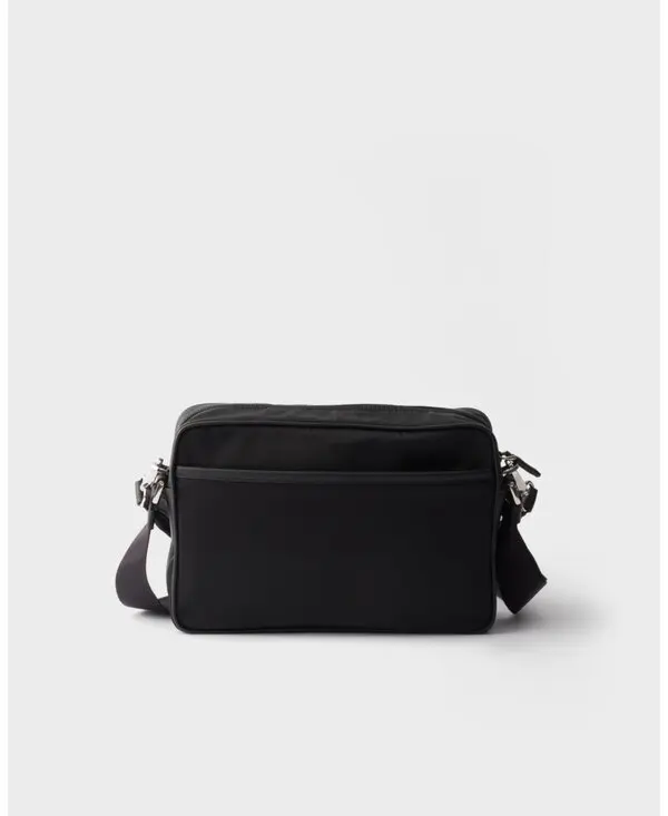 Prada Re-nylon And Leather Shoulder Bag - Black