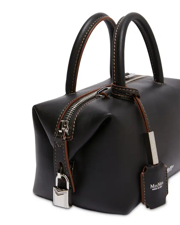 Max Mara Calfskin Leather Bowler Bag