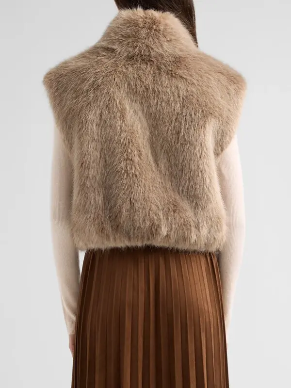 MILLY Elinor Faux-fur Vest