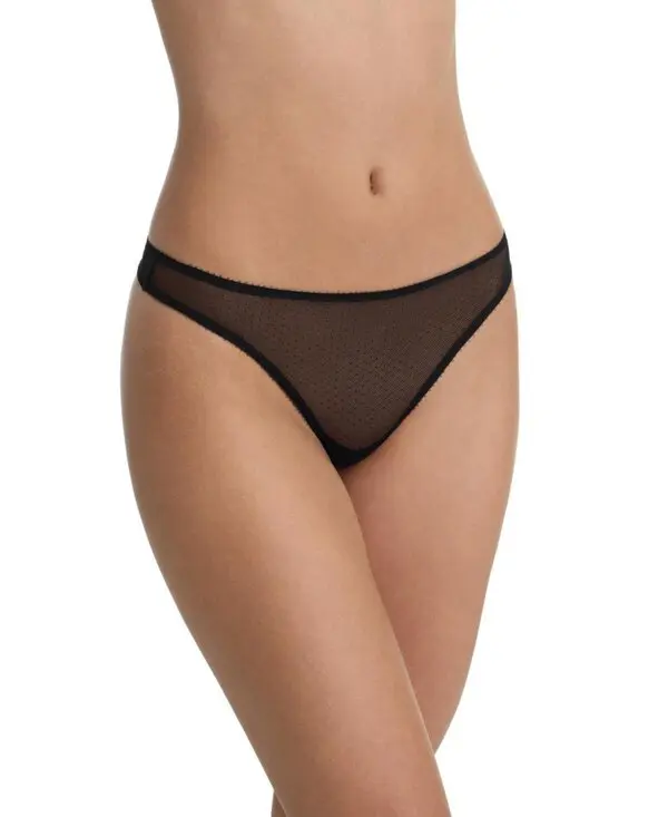 SKARLETT BLUE Jolie Sheer Lace Thong - Black