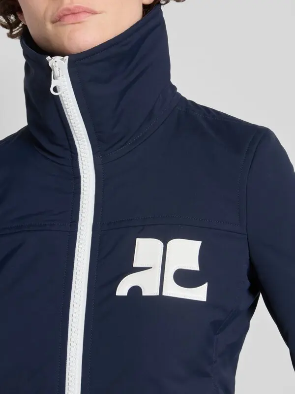 COURREGES Logo Nylon Zip-front Jacket