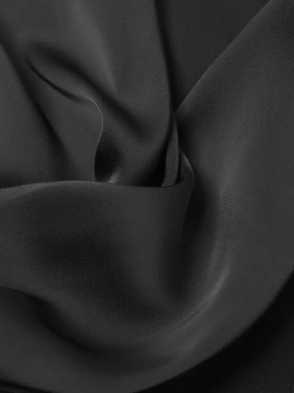 Aidan Mattox Bonded Crêpe Scarf Column Gown