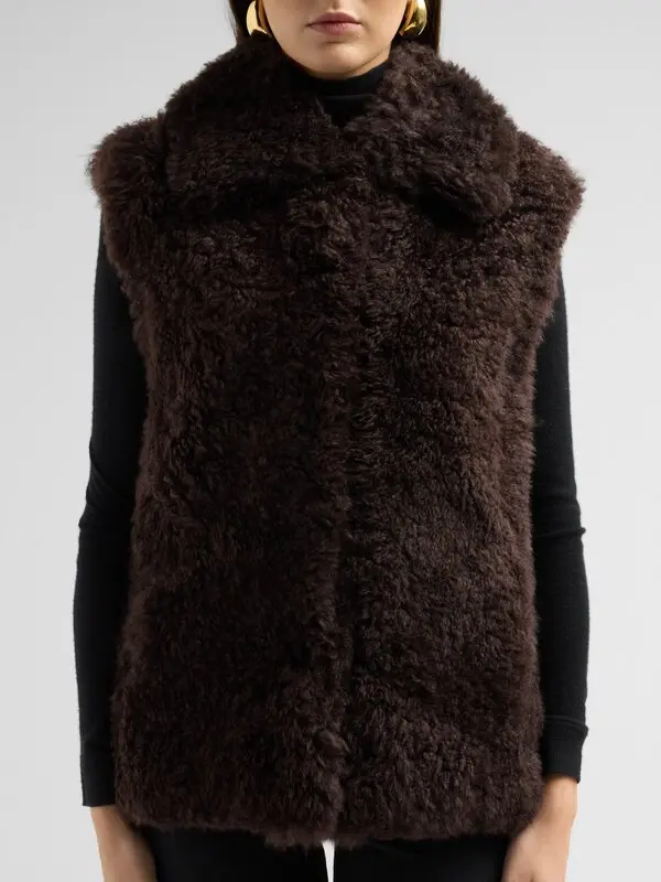 YVES SALOMON Shearling Zip Gilet