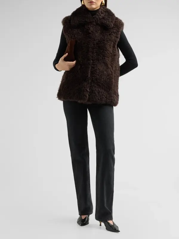 YVES SALOMON Shearling Zip Gilet