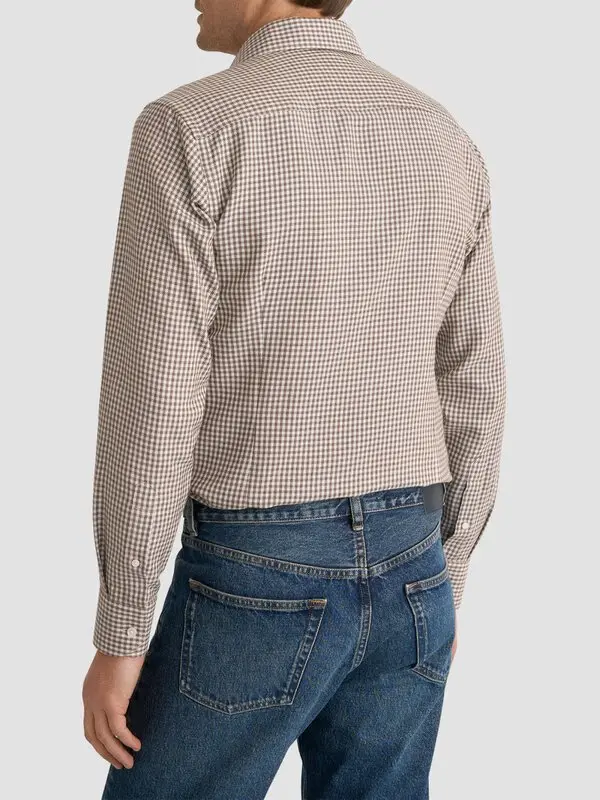 Eton Gingham Cotton-blend Button-front Shirt