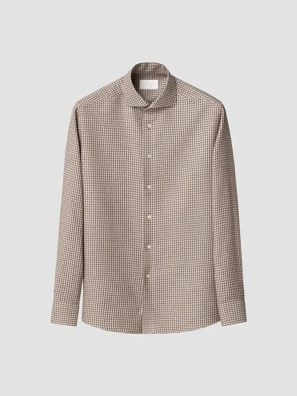 Eton Gingham Cotton-blend Button-front Shirt