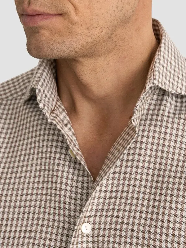 Eton Gingham Cotton-blend Button-front Shirt
