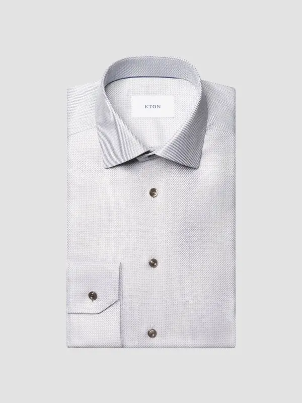 Eton Micro Check Twill Shirt
