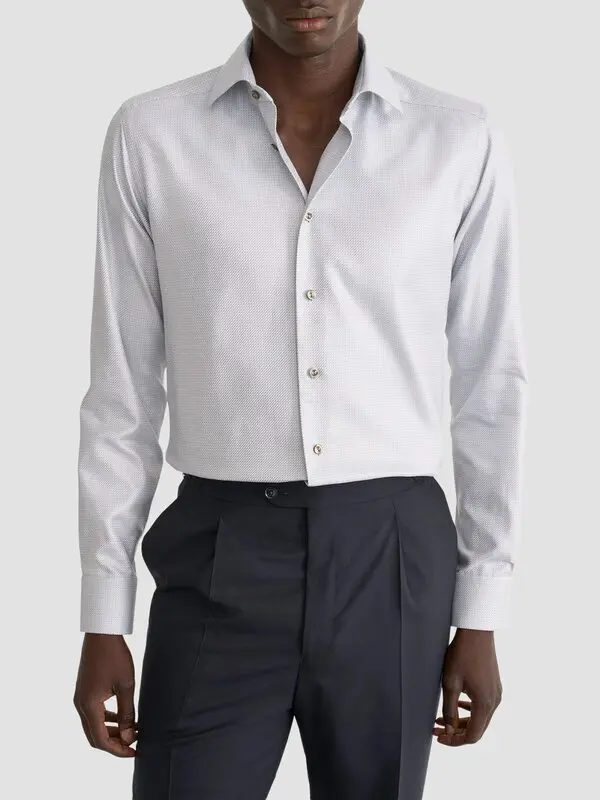 Eton Micro Check Twill Shirt