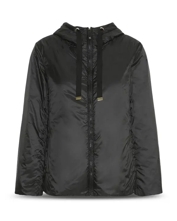 Max Mara Hooded Zip Front Quilted Jacket