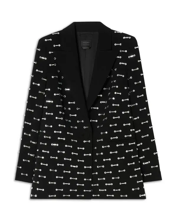Marina Rinaldi Geometric Rhinestone Blazer