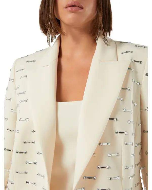 Marina Rinaldi Geometric Rhinestone Blazer