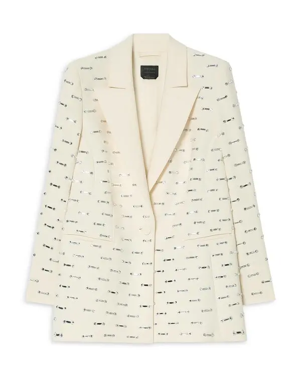 Marina Rinaldi Geometric Rhinestone Blazer