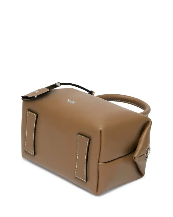 Max Mara Small Leather Bowler Bag - Mud