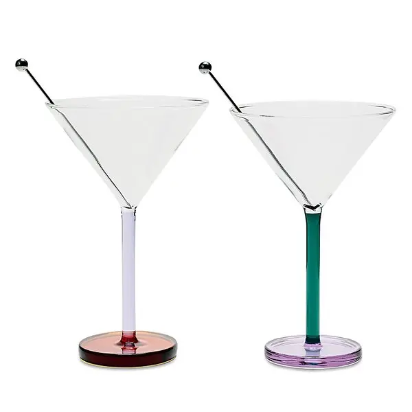 SOPHIE LOU JACOBSEN Piano Cocktail Set, Set Of 2 - Blue