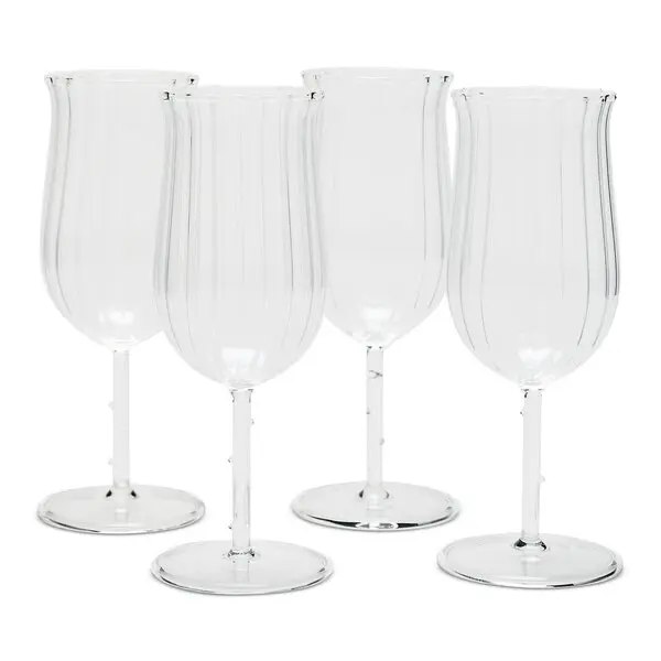 SOPHIE LOU JACOBSEN Tulip Wine Glass, Set Of 4