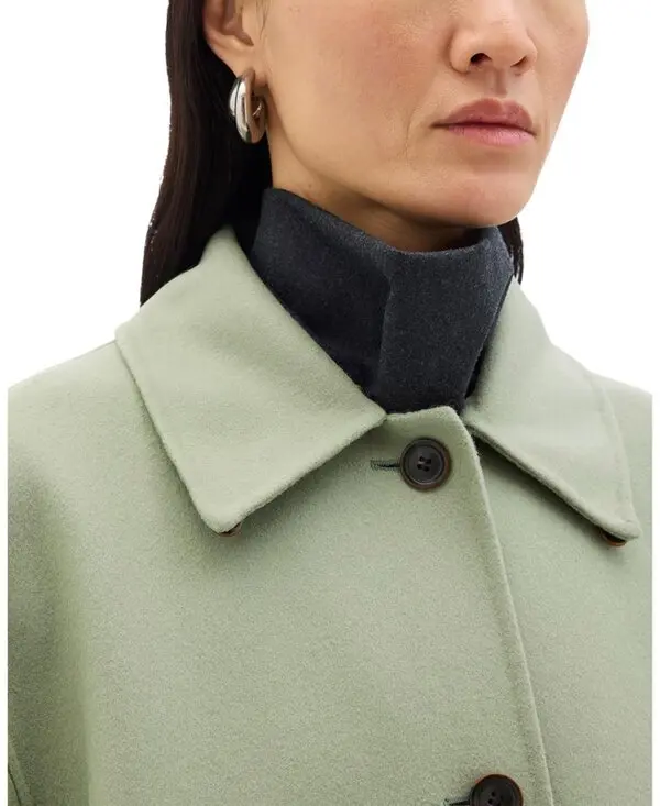 Another Tomorrow Fur Collar Balmacaan