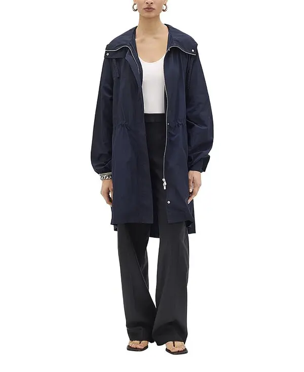 Another Tomorrow Recycled Nylon Anorak - Navy