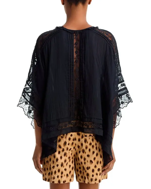 Isabel Marant Étoile Nipoa Lace Handkerchief Top