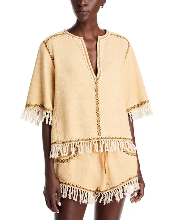 Isabel Marant Étoile Cybele Cotton Fringe Top